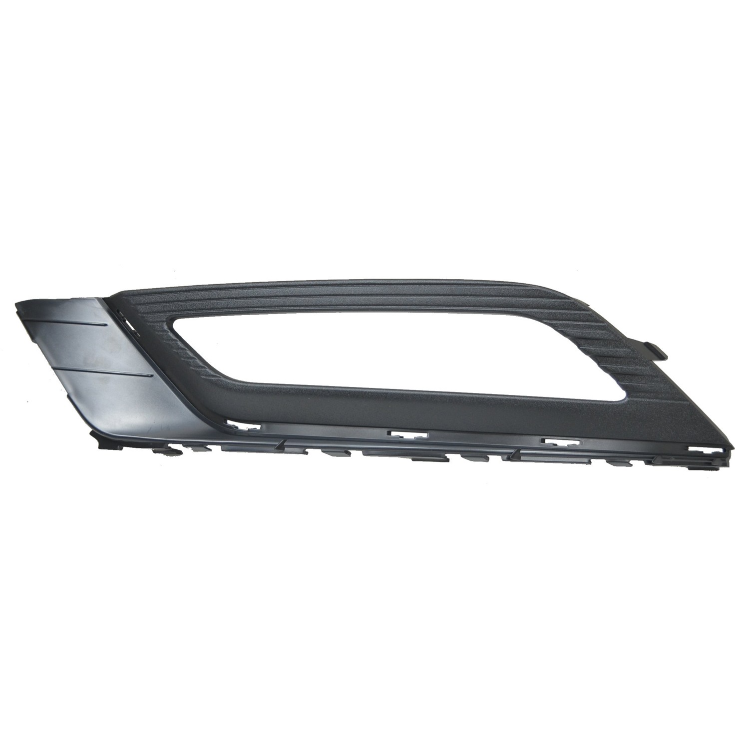 Left Front bumper insert Fog Lamp Bezel; w/Fog Lamps; Low Gloss Black ...