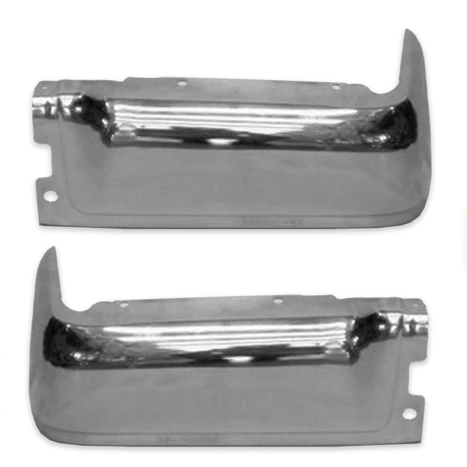 Rear Bumper Face Bar Styleside; w/o Rear Object Sensors; Chrome – FORD ...