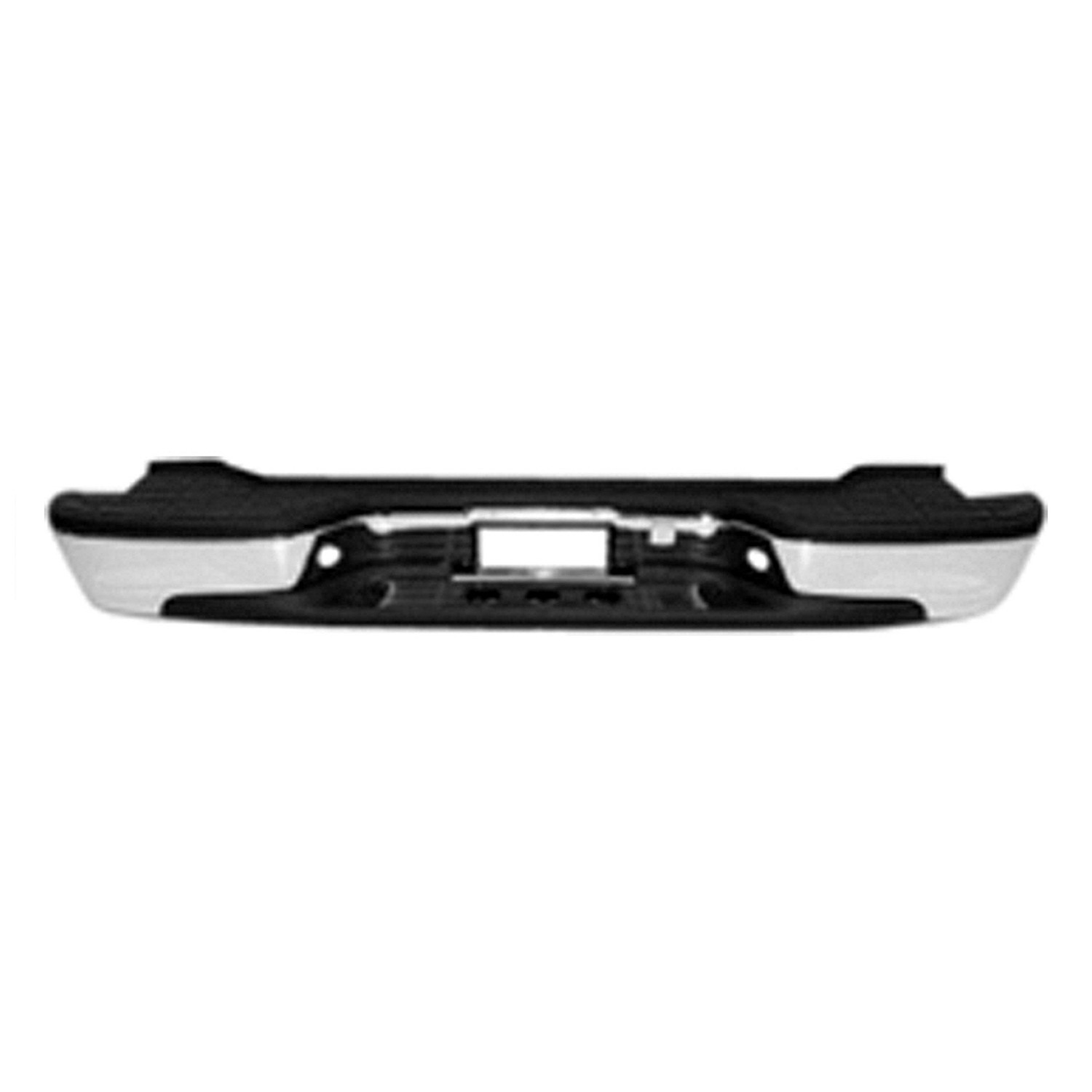 Rear bumper assembly includes pads/brackets/hardware/lic. lamp; bright ...