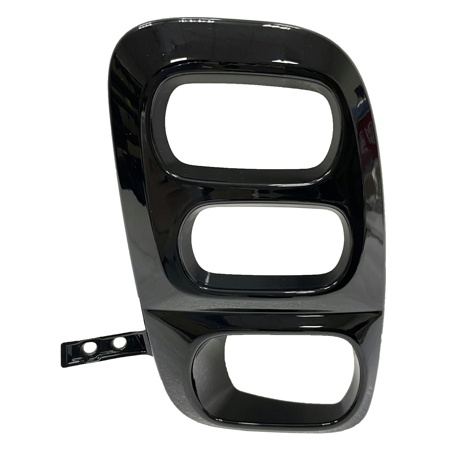 Left Front bumper insert ELITE|TOURING; Fog Lamp Bezel; Gloss Black ...