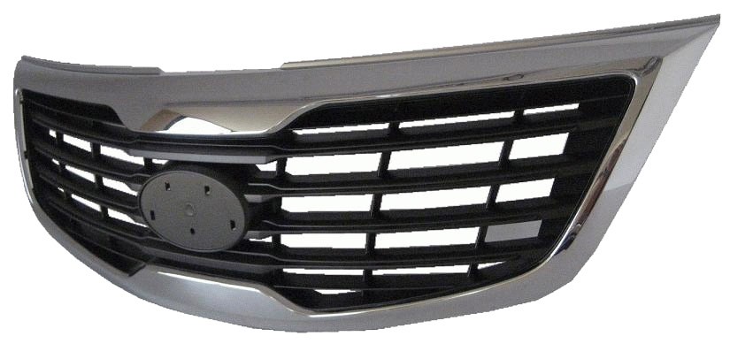 Grille Assy 2.4L; Black Insert; W/Chrome Molding; Glossy Finish – KIA ...