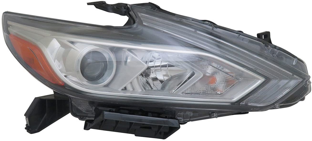 Right Headlamp Assy Composite Sedan; Halogen; W/O Led Drl; Chrome Bezel ...