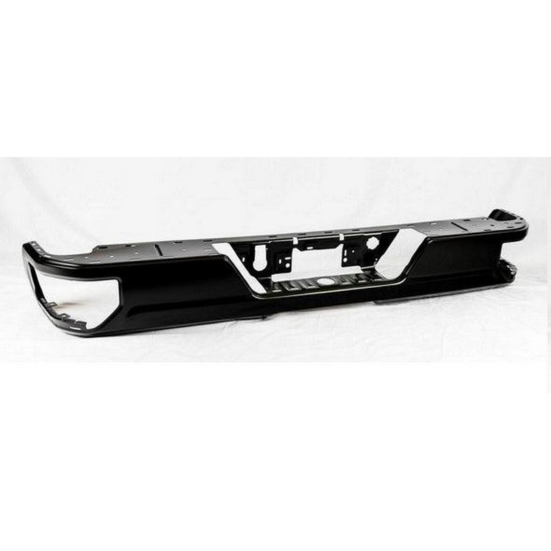 Rear bumper assembly Single Exh; w/Blind Spot Module; Chrome ...