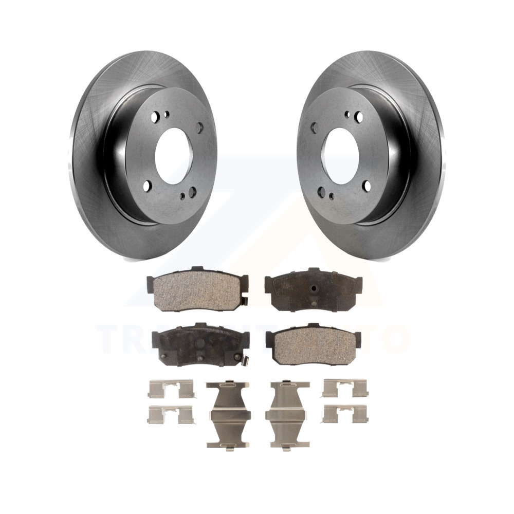 Rear Disc Brake Rotors And Ceramic Pad Kit For Nissan Altima Sentra ...