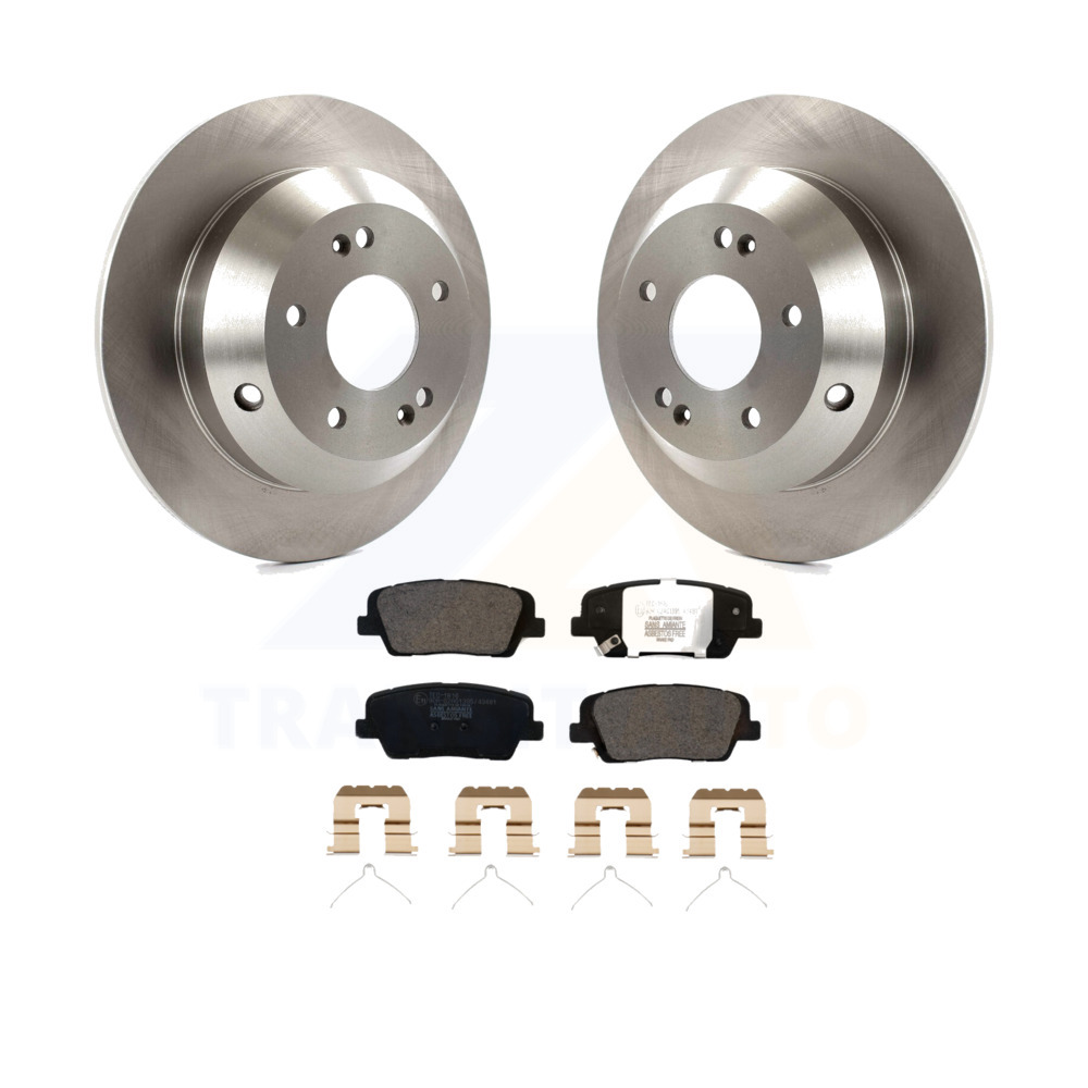 Rear Disc Brake Rotor Ceramic Pad Kit For 2014-2015 Kia Sorento With ...