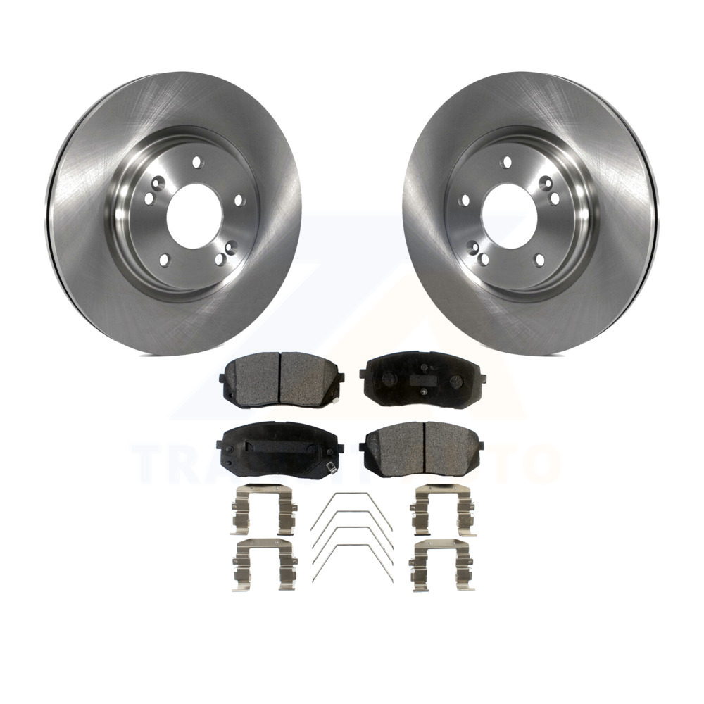 Front Brake Rotor And Ceramic Pad Kit For Kia Soul Hyundai Kona Elantra ...