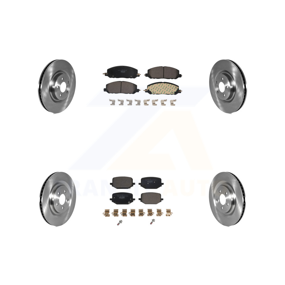 Front Rear Disc Brake Rotor & Ceramic Pad Kit For Lincoln Aviator Ford ...