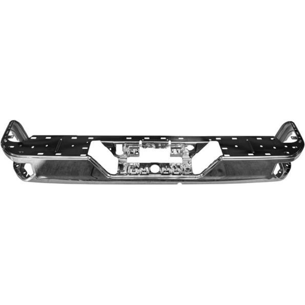 Rear bumper face bar Single Exh; w/o Blind Spot Module; Chrome ...