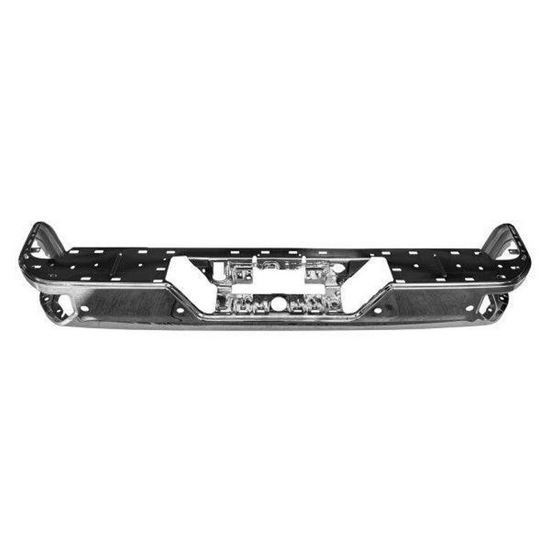 Rear bumper face bar Single Exh; w/Blind Spot Module; Chrome ...