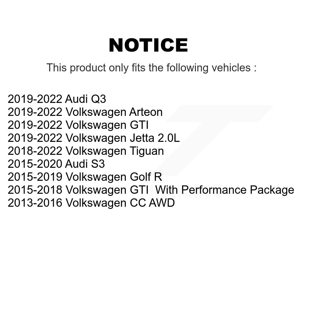 Front Ceramic Disc Brake Pads TEC-1633A For Volkswagen Tiguan Jetta GTI ...