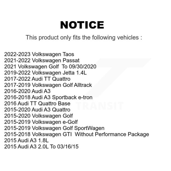 Front Ceramic Disc Brake Pads TEC-1760A For Volkswagen Jetta Audi GTI ...