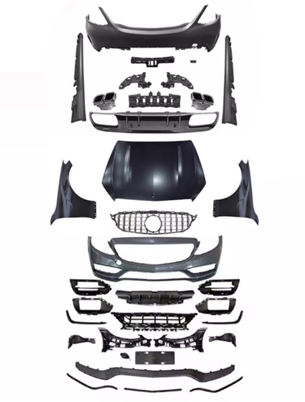 Mercedes Benz C-Class W205 2015-2021 Front Rear Body Bumper Conversion ...