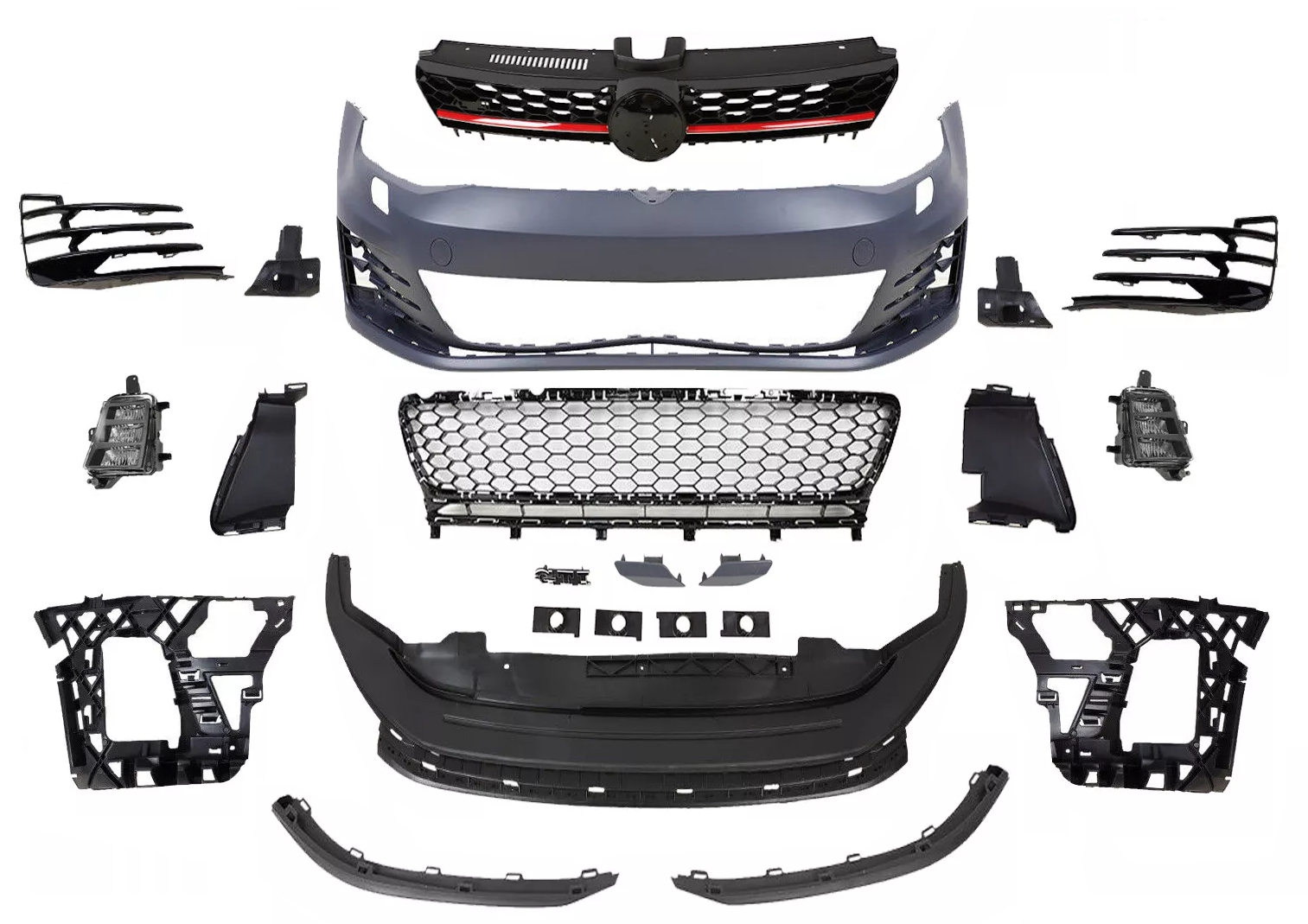 Volkswagen Golf MK7 2015-2017 Front Bumper Conversion to Golf GTI MK7.5 ...