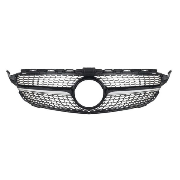 Mercedes Benz C-Class W205 2015-2018 Diamond Style Front Grille Black W ...